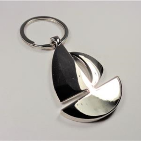 Accessories | Aircraft Metal Silver Sailboat Nautical Key Chain | Poshmark